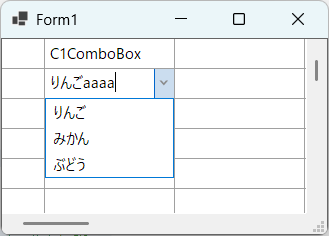 [FlexGrid for WinForms] .NET 8版で、C1ComboBoxをエディタとして用いる場合にテキストの編集を有効にする方法 – MESCIUS ナレッジベース