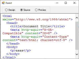 [Editor for WinForms] WinFormsでHTMLを編集する方法 – MESCIUS ナレッジベース