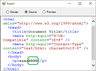 [Editor for WinForms] WinFormsでHTMLを編集する方法 – MESCIUS ナレッジベース