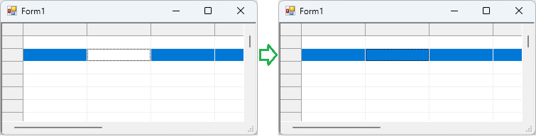 Flexgrid For Winforms 行選択モードで、カレントセルの背景色を選択行全体と同じにする方法 Mescius ナレッジベース